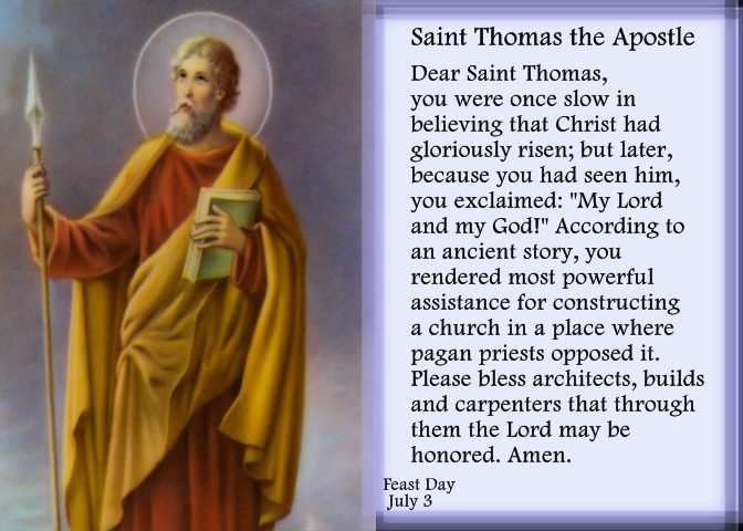 St Thomas – July 03 – The POSITIVE Catholic